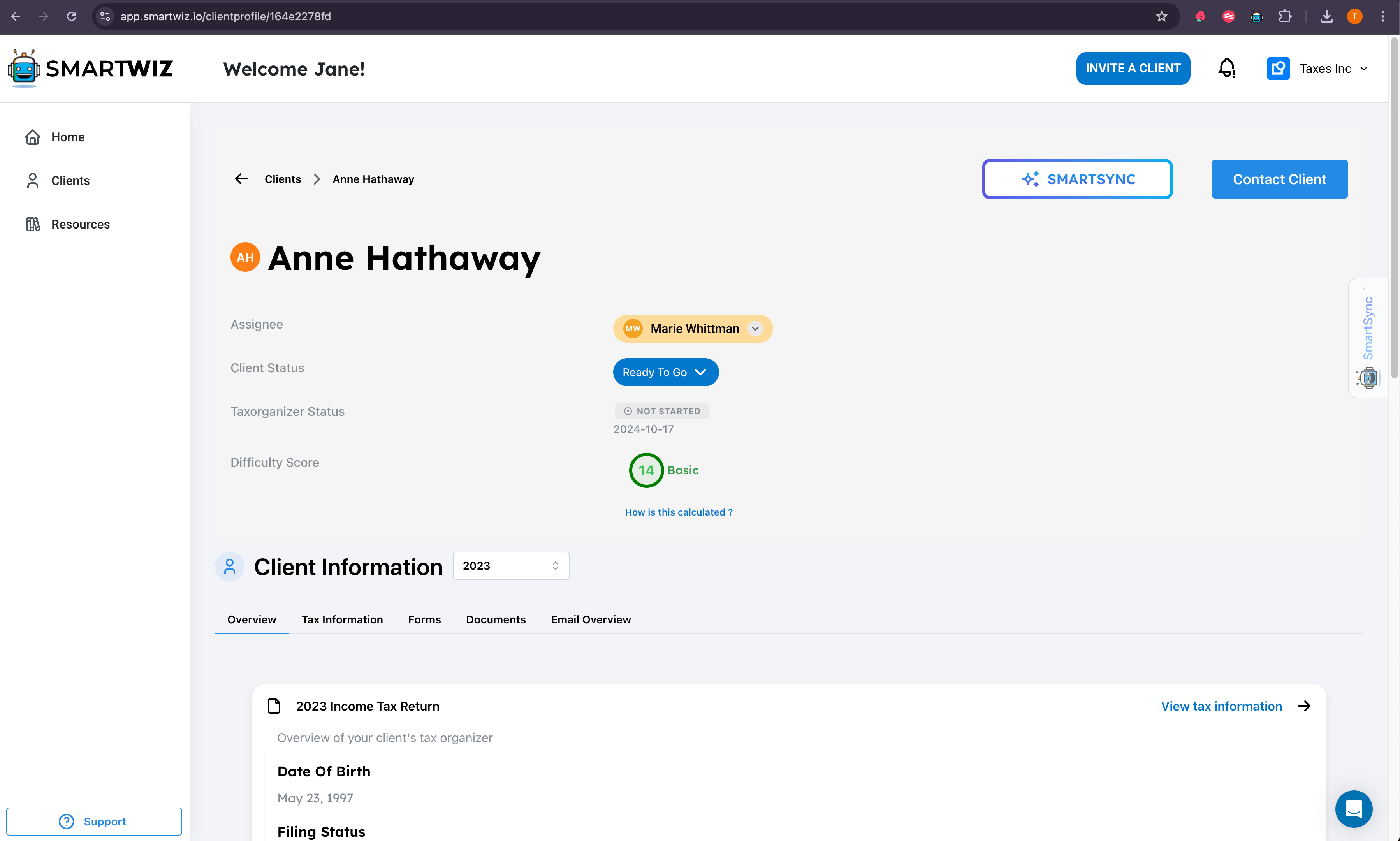 Copying Data to TaxSlayer Using SmartSync Extension